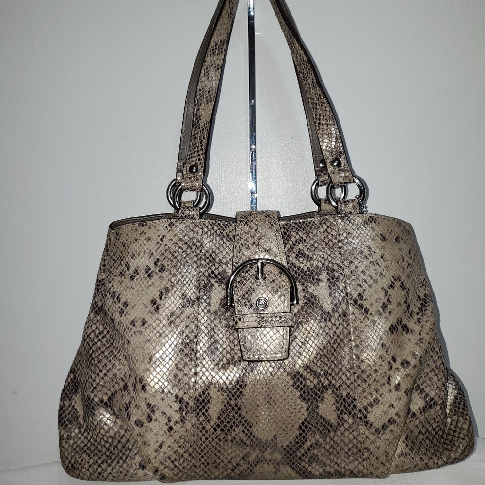 Coach F19679soho Embossed Exotic Python Leather Shoul… - Gem